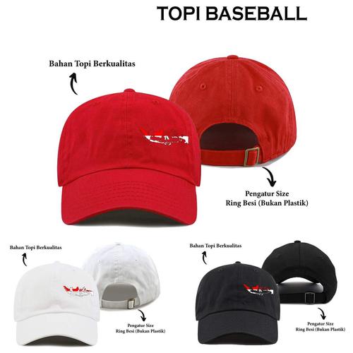 Jual Topi Baseball Sablon Peta Indonesia Special Kemerdekaan Indonesia Merdeka HUT RI Dirgahayu ...