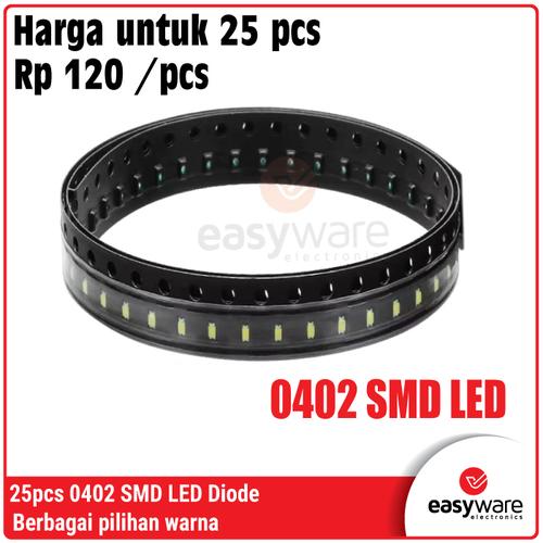 Jual 25x LED SMD 0402 Merah/Hijau/Biru/Kuning/Putih/Oranye 0402 SMD LED ...
