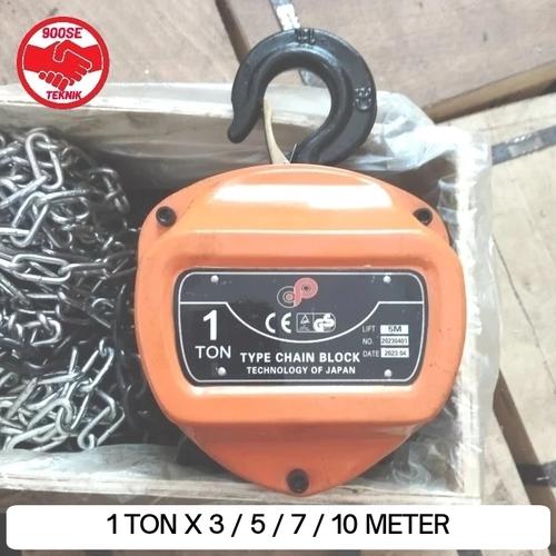 Jual Chain Block 1 Ton x 3 5 7 10 Meter | Takel Katrol Kerekan | Takel ...