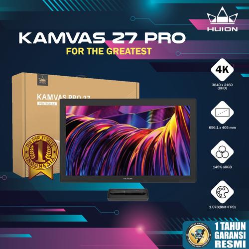 Promo HUION KAMVAS PRO 27 INCH 4K UHD GRAPHICS MONITOR DRAWING TABLET ...