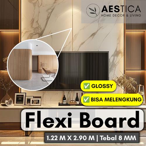 Jual Flexi Board Wall Panel Bamboo Wood Fiber Papan Marmer Glossy ...
