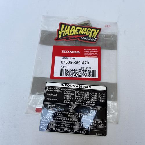 Jual STIKER PERINGATAN TEKANAN BAN VARIO 150 LED NEW | stiker sticker ...