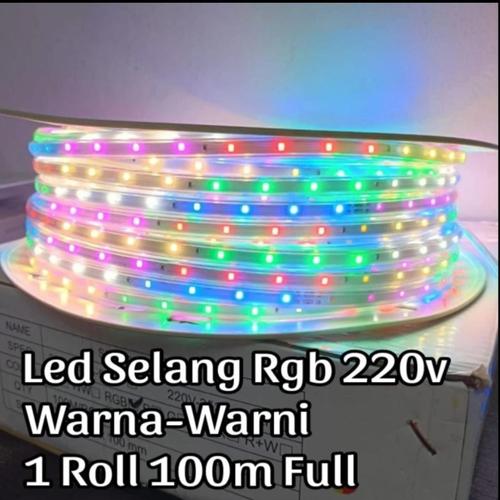 Jual lampu led strip selang RGB 100m 100 meter led strip selang warna ...