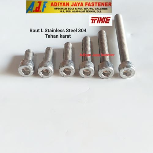Jual BAUT L / HEX SOCKET SCREW 5/16X1 T.18 INCHI SS 304 - Jakarta Utara - ADIYAN JAYA fastener ...