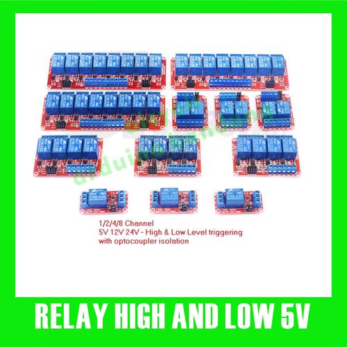 Jual Relay Optocoupler High Low Level Trigger 1 2 4 8 Channel 5V - 1 ...