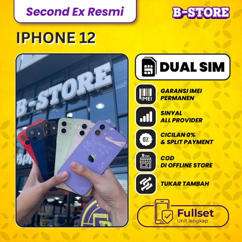 Jual iPhone 12 128Gb Dual Nano SIM - Second Ex Resmi - Apple - Fullset ...