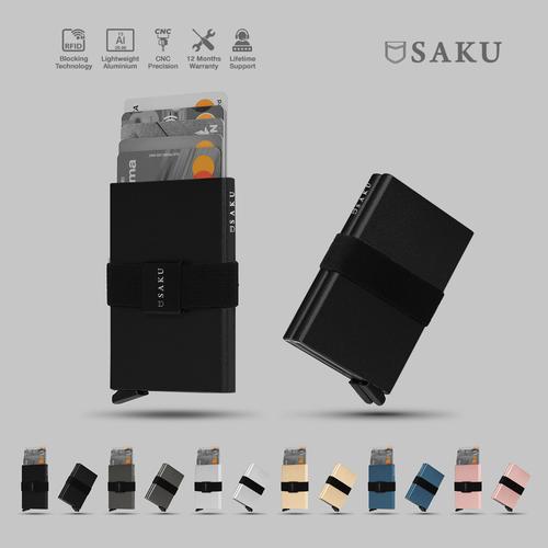 Jual SAKU Dompet Kartu Pria Wanita Smart Card Holder Wallet RFID BLACK ...