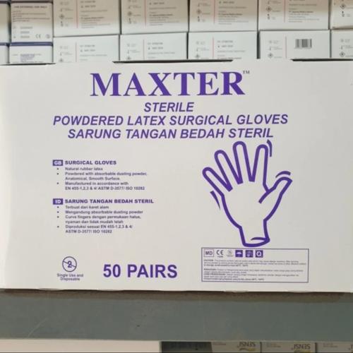 Jual Sterile Latex Surgical Gloves Maxter Sarung Tangan Steril general ...