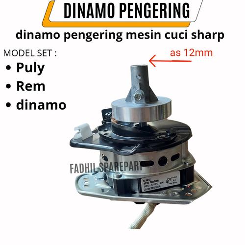 Jual Dinamo Spin-Pengering Pully as rem Mesin Cuci Sharp 2 Tabung set - Kota Tangerang - Abyan ...