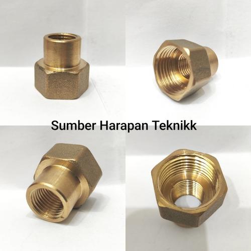 Jual Sock Reducer Drat Dalam 3/8" x 1/4" / Sok Reduce Kuningan Female ...
