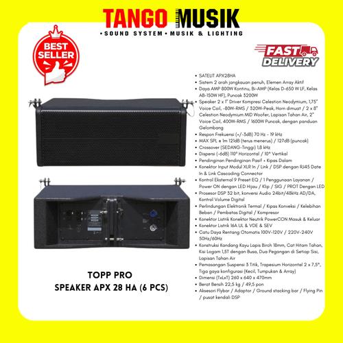 Jual TOPP PRO Speaker Active APX 28 HA Original (Harga Per Pcs) Speaker Aktif Line Array 2 Way ...