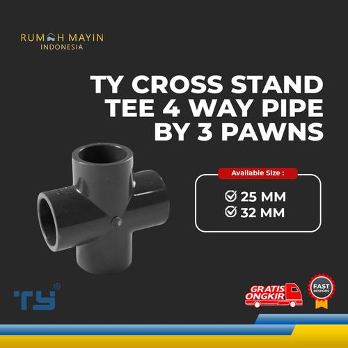 Jual TY Cross Stand Tee Four 4 Way Pipa Pipe U - PVC by 3 Pawns - Kota Semarang - Rumah Mayin ...