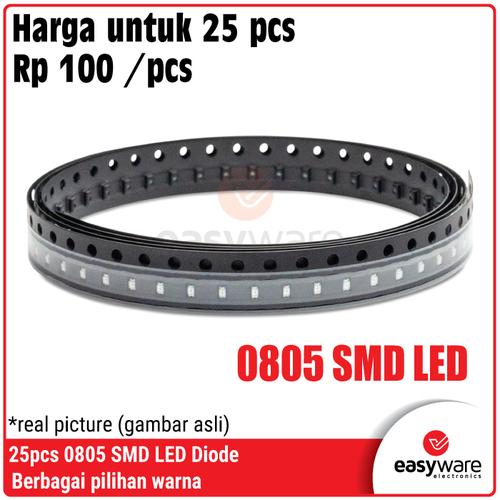 Jual 25x LED SMD 0805 Merah/Hijau/Biru/Kuning/Putih/Oranye/Putih Hangat ...