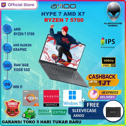 Promo Axioo Hype 7 AMD X7 Ryzen 7 5700 16GB 512GB W11 14.0FHD IPS BLIT ...