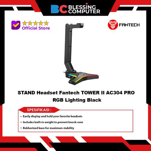 Jual STAND Headset Fantech TOWER II AC304 PRO RGB Lighting Black - Kota ...