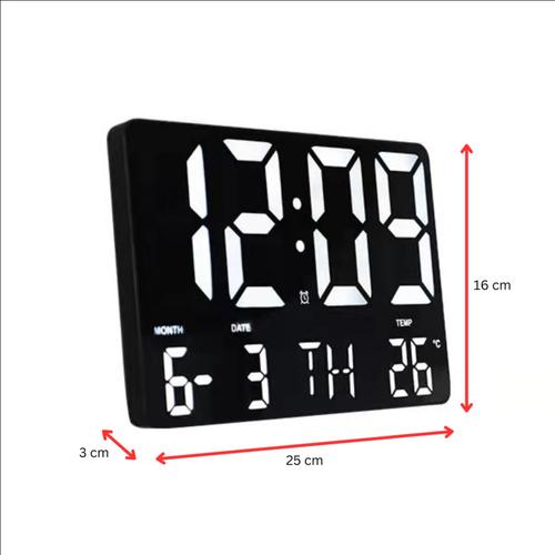 Promo Jam Digital Led Clock Alarm Dinding / Meja Jumbo 0717L - Orange ...