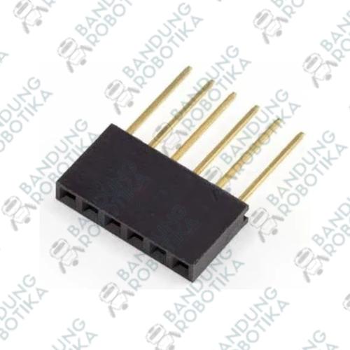 Jual Pin Header Female Long 6p 10mm Stackable For Arduino Uno Mega ...