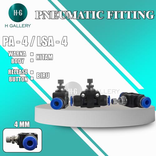 Promo LSA-4 / MSA-4 / PA-4 ~ PNEUMATIC FITTING / NEPEL SELANG *S - LSA ...