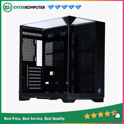 Promo Casing CUBE GAMING PREMIUM CIELO BLACK - ATX Gaming Case - Front ...