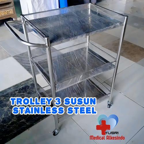 Jual Meja Trolley 3 susun | Troli Stainless 3 Rak - Kab. Bogor - YUSRI ...