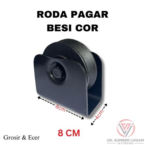 Jual RODA PAGAR BESI COR 8CM | RODA PINTU GERBANG BESI - RELL SIKU ...