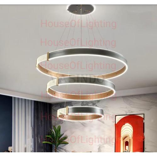 Promo SL10882/8809 (2,4G) LAMPU GANTUNG HIAS 3 RING LED MINIMALIS MODERN ELEGAN RUANG TAMU MEJA ...