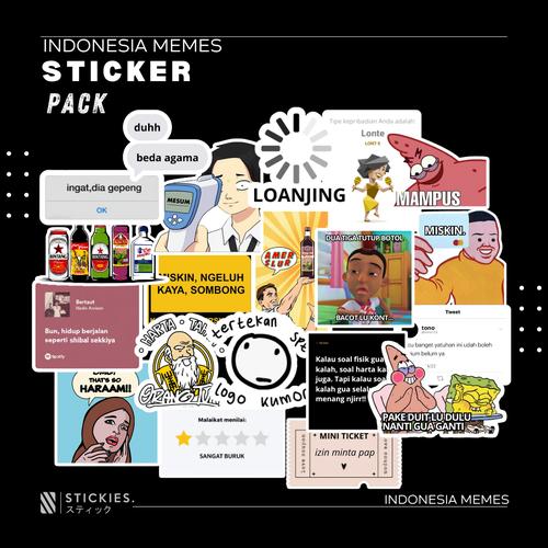 Jual Stiker/Sticker Pack "Indonesia Memes" | High Quality | vinyl ...