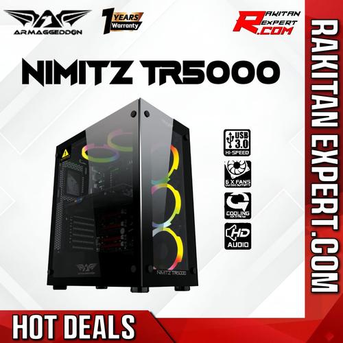 Promo ARMAGGEDDON NIMITZ TR5000 - ATX GAMING PC CASING - Hitam ...