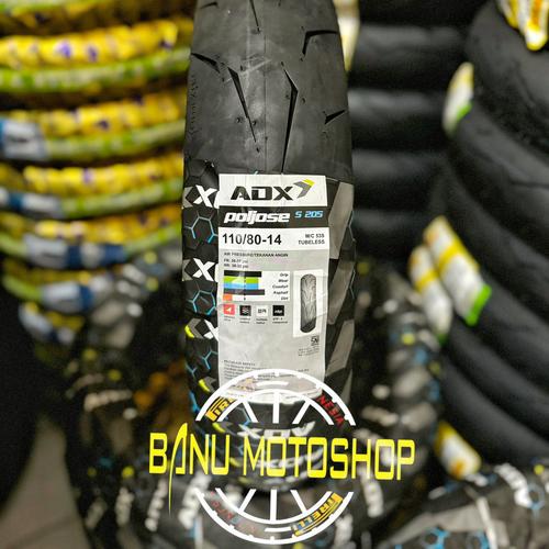Jual Ban Aerox ADX poljose S205 Soft Compound Tublees 110/80-14 , 140/ ...