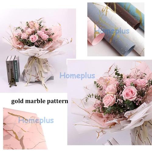 Jual Aqw Flower Wrapping Kertas / Bunga Buket Flower Paper / Marble ...