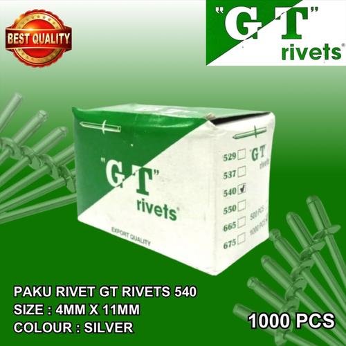 Jual Paku Rivet GT 540 size 4x11mm 1 kotak isi 1000pcs - Jakarta Timur ...