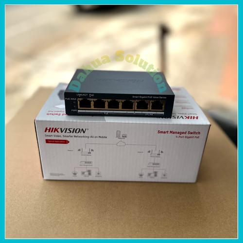 Jual DS-3E1506P-EI/M HIKVISION 4 Port Gigabit Smart PoE Switch ...