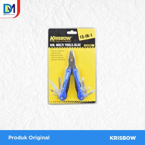 Jual Alat Saku Krisbow Multi Tools 15 In 1 - Biru Produk Original ...