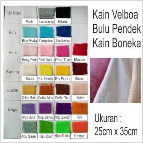 Jual Velboa Kain Boneka Bulu Pendek 25cm X 35cm - Putih - Jakarta Barat ...
