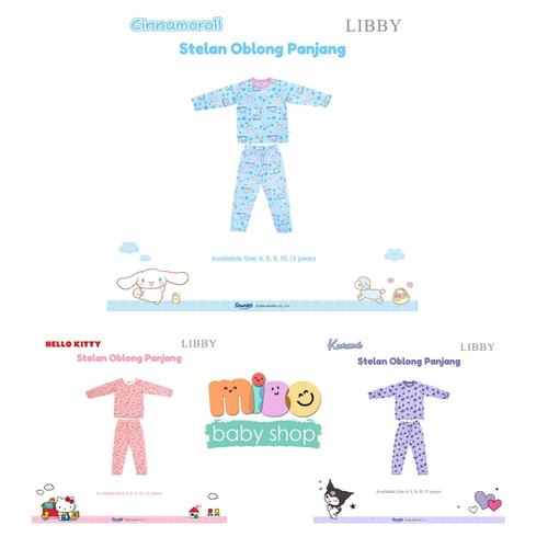 Jual LIBBY Sanrio Setelan Piyama Anak Besar Perempuan Kuromi Cinnamoroll Hello Kitty (1 Stel ...