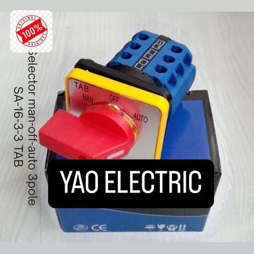 Jual Selector switch man-off-auto 3 posisi 3 pole TAB / SA-16 - Jakarta ...