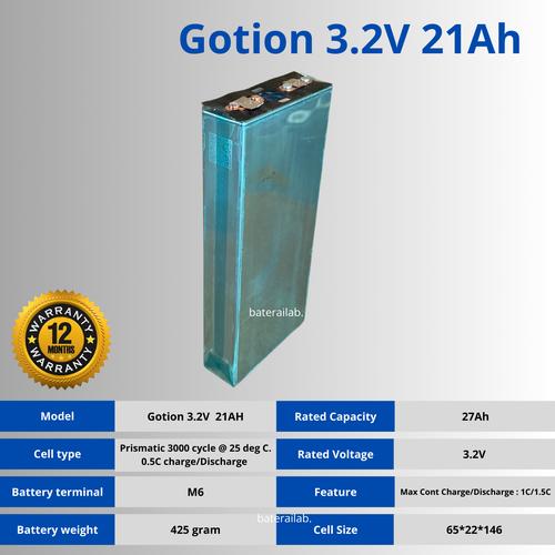 Jual Lifepo4 Gotion 3.2V 21Ah Untuk PLTS UPS Panel Surya Starlink Motor ...