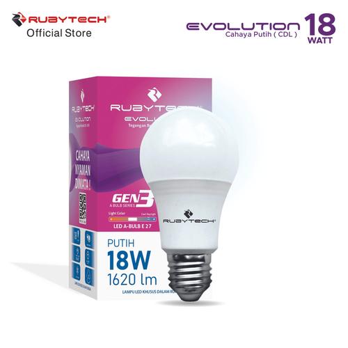Jual Lampu LED A-Bulb 18W Rubytech Evolution - Kota Malang - RAJAWALI LISTRIK & MINUMAN | Tokopedia