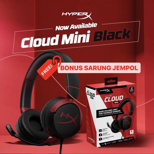 Promo HyperX Cloud Mini Wired Gaming Headset with Noise Cancelling, Connection AUX Jack 3.5 mm ...