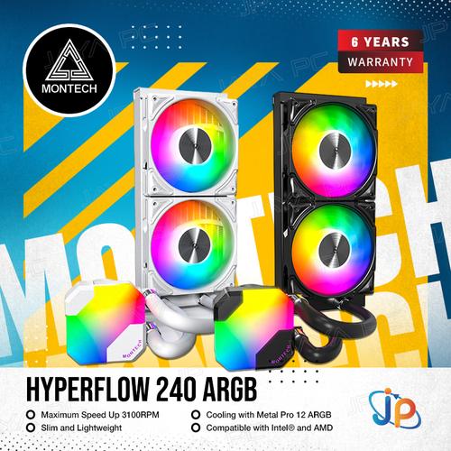 Promo Montech Hyperflow 240 ARGB - CPU AIO Liquid Cooler Fan 240mm - Hitam Cicil 0% 3x - Jakarta ...