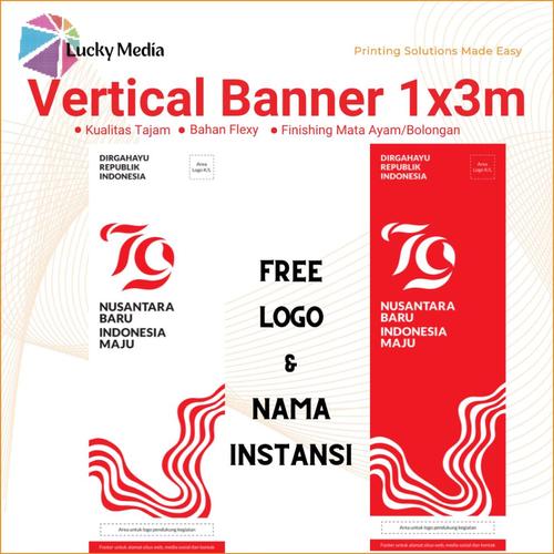 Jual Cetak Vertical Banner 1x3 Backdrop 2x2 Spanduk HUT RI ke 17 ...