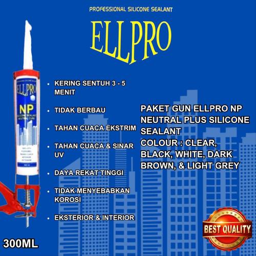 Jual Lem Kaca / Silicone Sealant Neutral / Netral Plus Silicone Gun ...