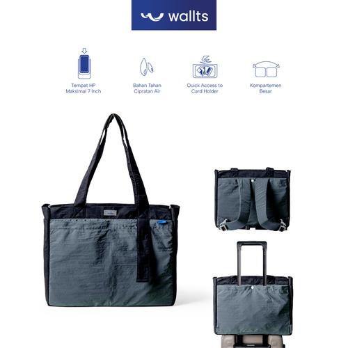 Promo Wallts Tetra Tas 2 Way Tote Bag Totebag Backpack Tas Pria Wanita - Navy Crinkle - Kota ...