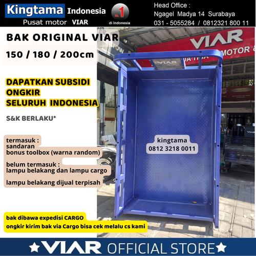 Promo BAK ORI KARYA 200L (PANJANG 200cm) VIAR MOTOR RODA TIGA - Biru ...