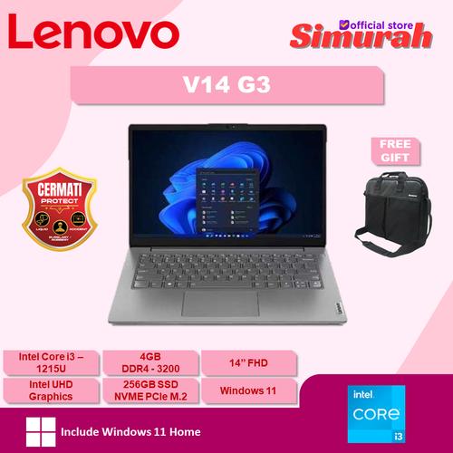 Promo Lenovo V14 G3 Intel Core i3 1215 Ram 4GB SSD 256GB 14" Full HD ...