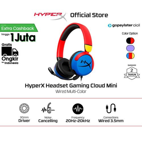 Promo HyperX Headset Gaming Cloud Mini Wired /BLACK/LAVENDER/MULTICOLOR Cicil 0% 3x - Kota ...