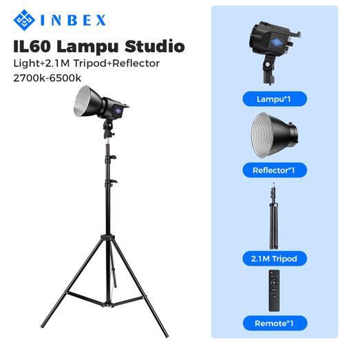 Jual INBEX IL60 Lighting Studio 60W Kontent Kreator Lampu Portabel ...