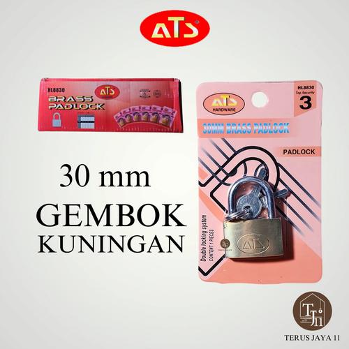 Jual ATS Gembok Kuningan 30 mm / Gembok ATS ukuran 30 mm - Kota ...