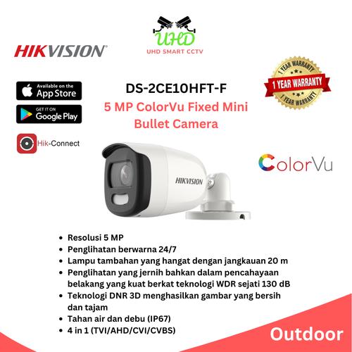 Jual HIKVISION - Kamera Cctv 5 MP ColorVu (DS-2E10HFT-F) Fixed Mini ...