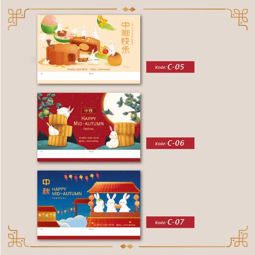 Jual GC MOONCAKE Kartu Ucapan Kue Bulan Greeting Card Moon Cake Mid ...